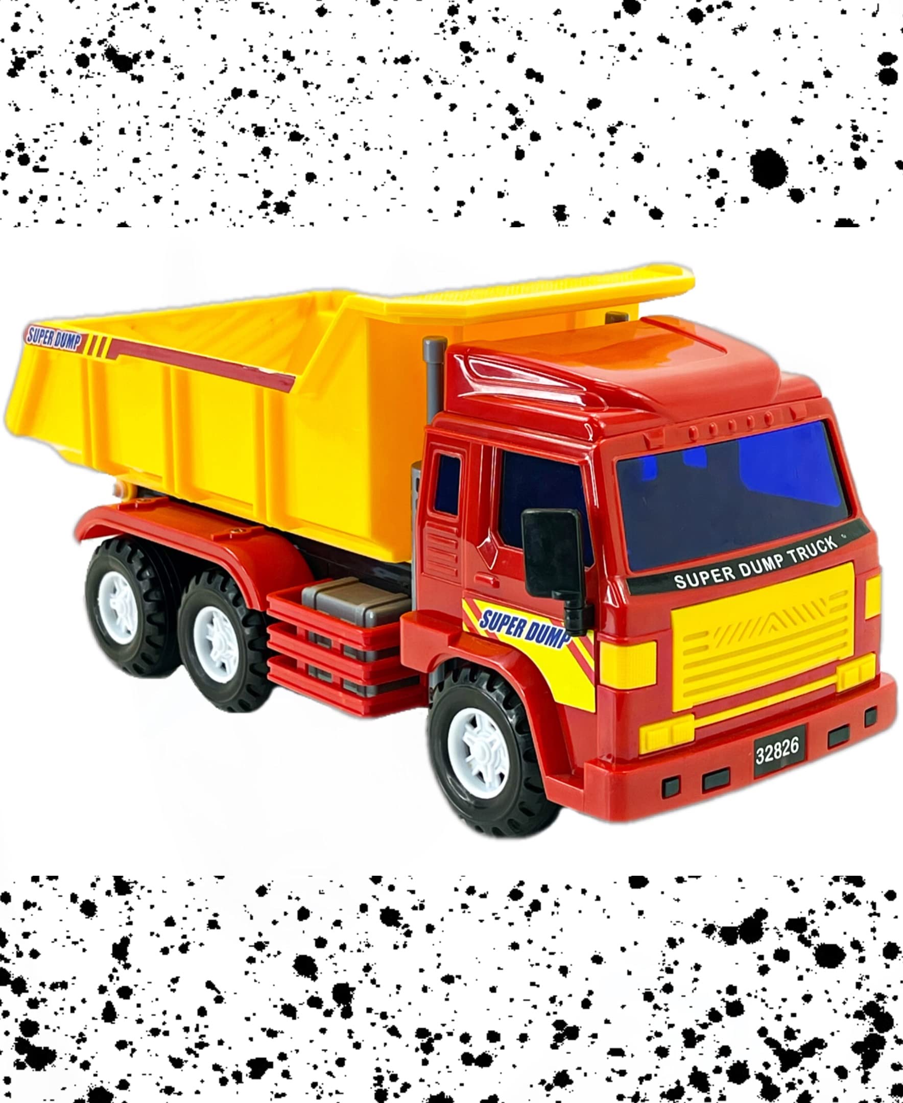 Big Daddy Trucks- Medium Sized Big rig Friction Powered Dump Truck with Large Space in The Back Colors May Vary