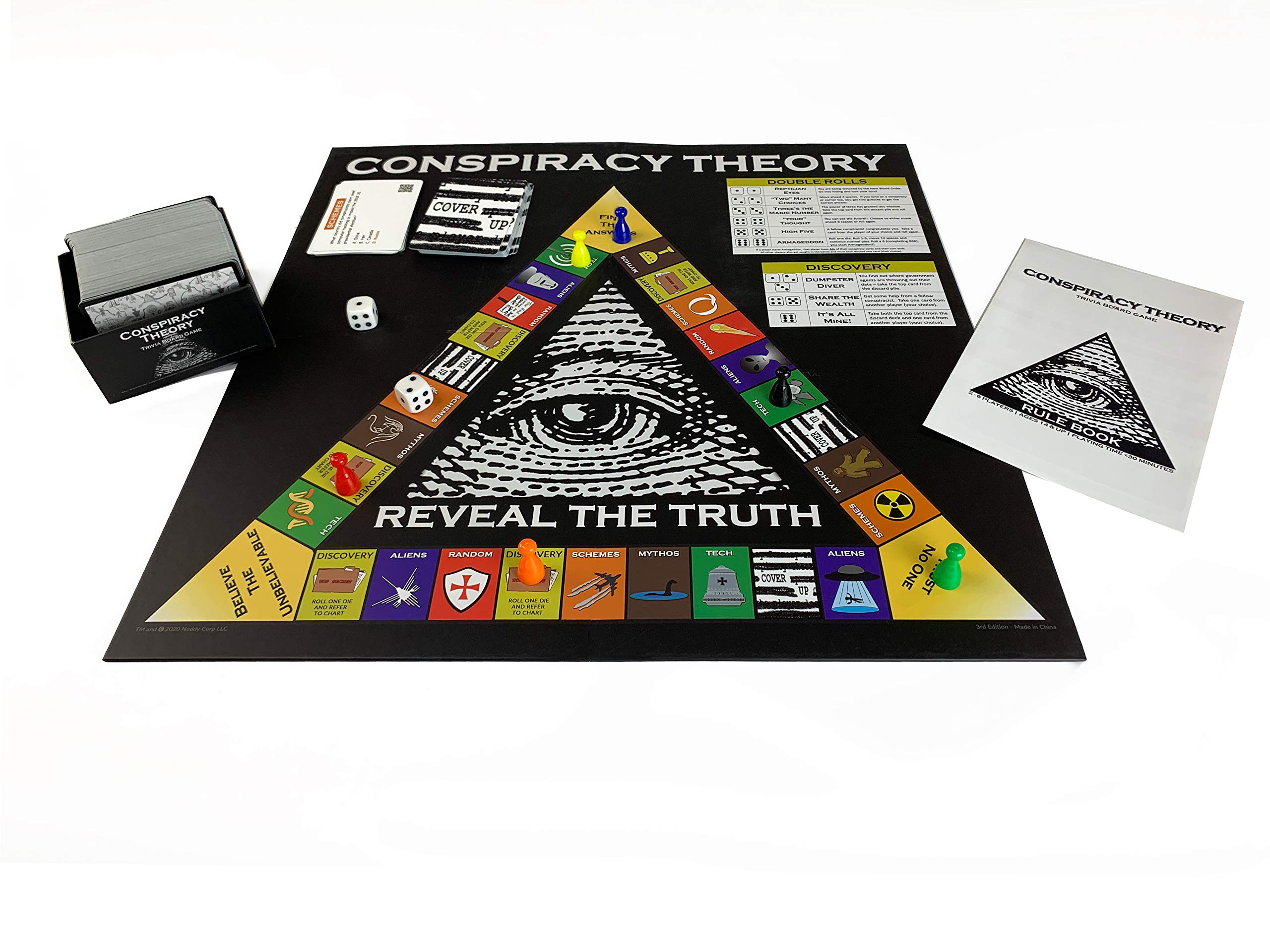 Neddy Games Conspiracy Theory Trivia Board Game - 3rd Edition