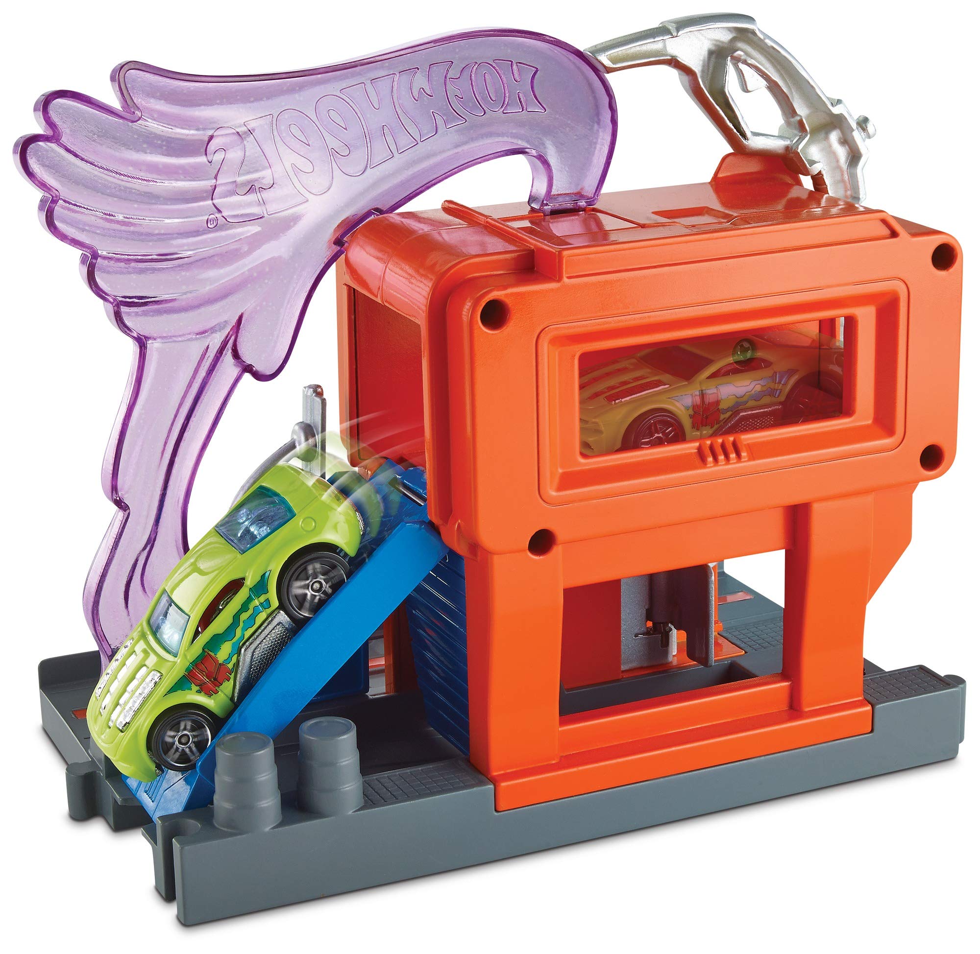 Hot Wheels City Downtown Super Fuel Stop Play Set, Multicolor