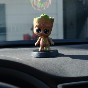 GROOT Solar Powered PVC Bobblehead Car Home Office Ultra Detail Doll