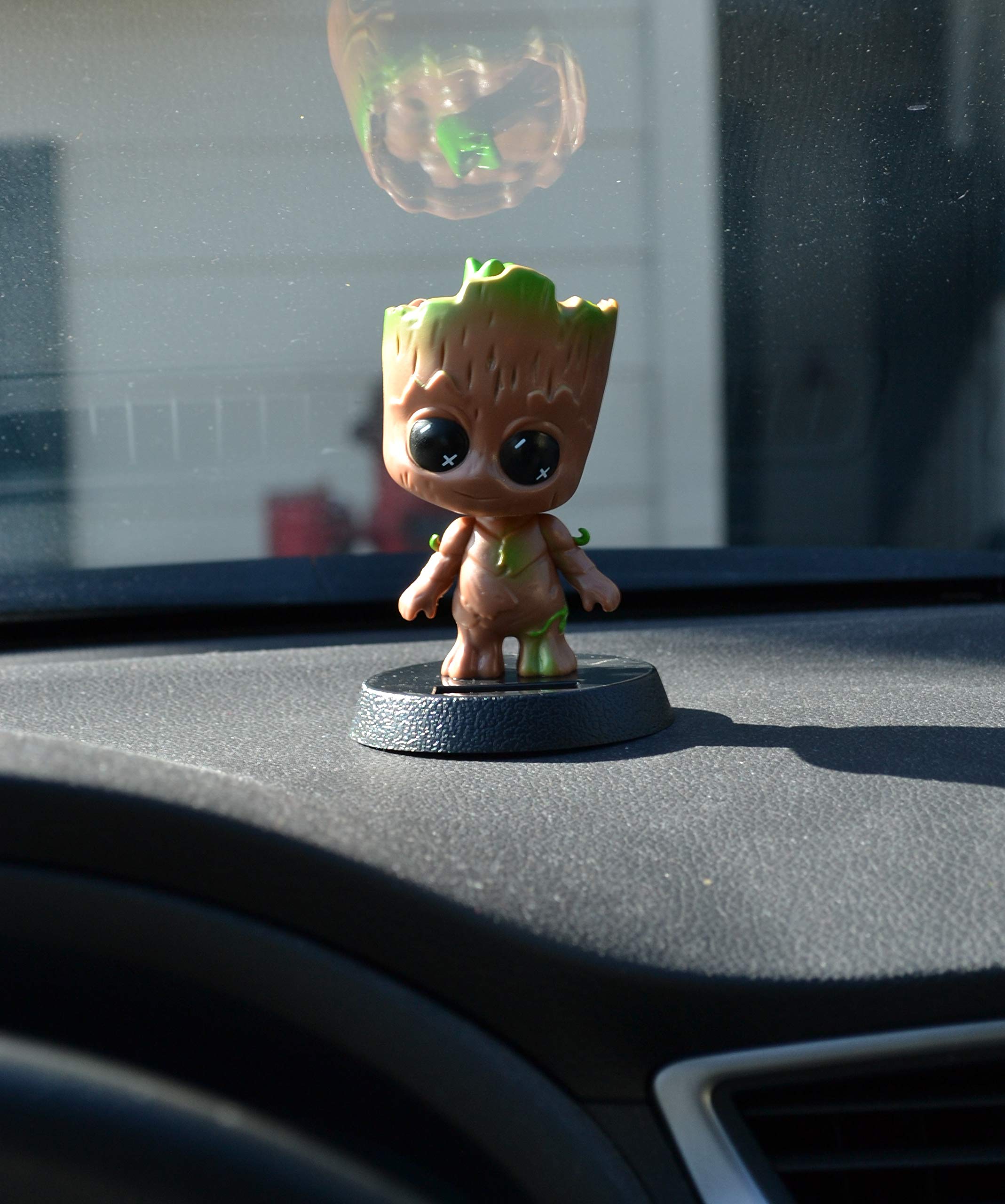 GROOT Solar Powered PVC Bobblehead Car Home Office Ultra Detail Doll