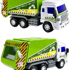 Big Daddy Medium Duty Friction Powered Garbage Truck (Dustbin Lorry) with Easy Collect Spin Flaps & Dump Lever When Full