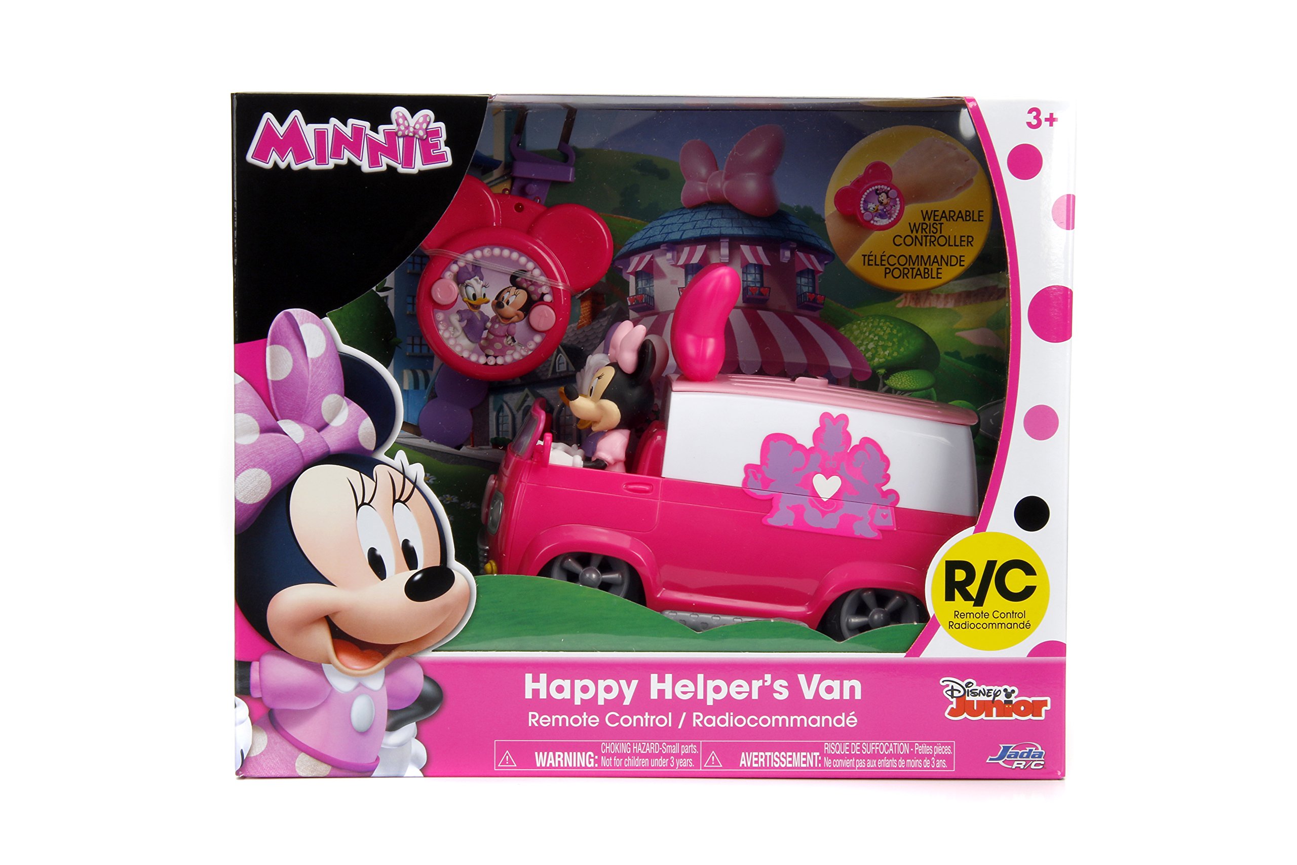 Jada Toys Disney Junior Minnie Mouse Happy Helper Van RC, Pink/White