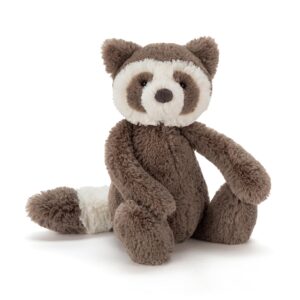 jellycat bashful raccoon stuffed animal plush, medium, 12 inches