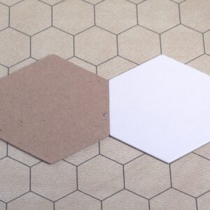 Value Pack of 30 - Blank 2.5" Hexagon Hex Board Game Chits Tiles Counters Markers DIY D&D