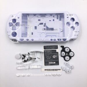 New Replacement Sony PSP 2000 Console Full Housing Shell Cover with Buttons Set-White.