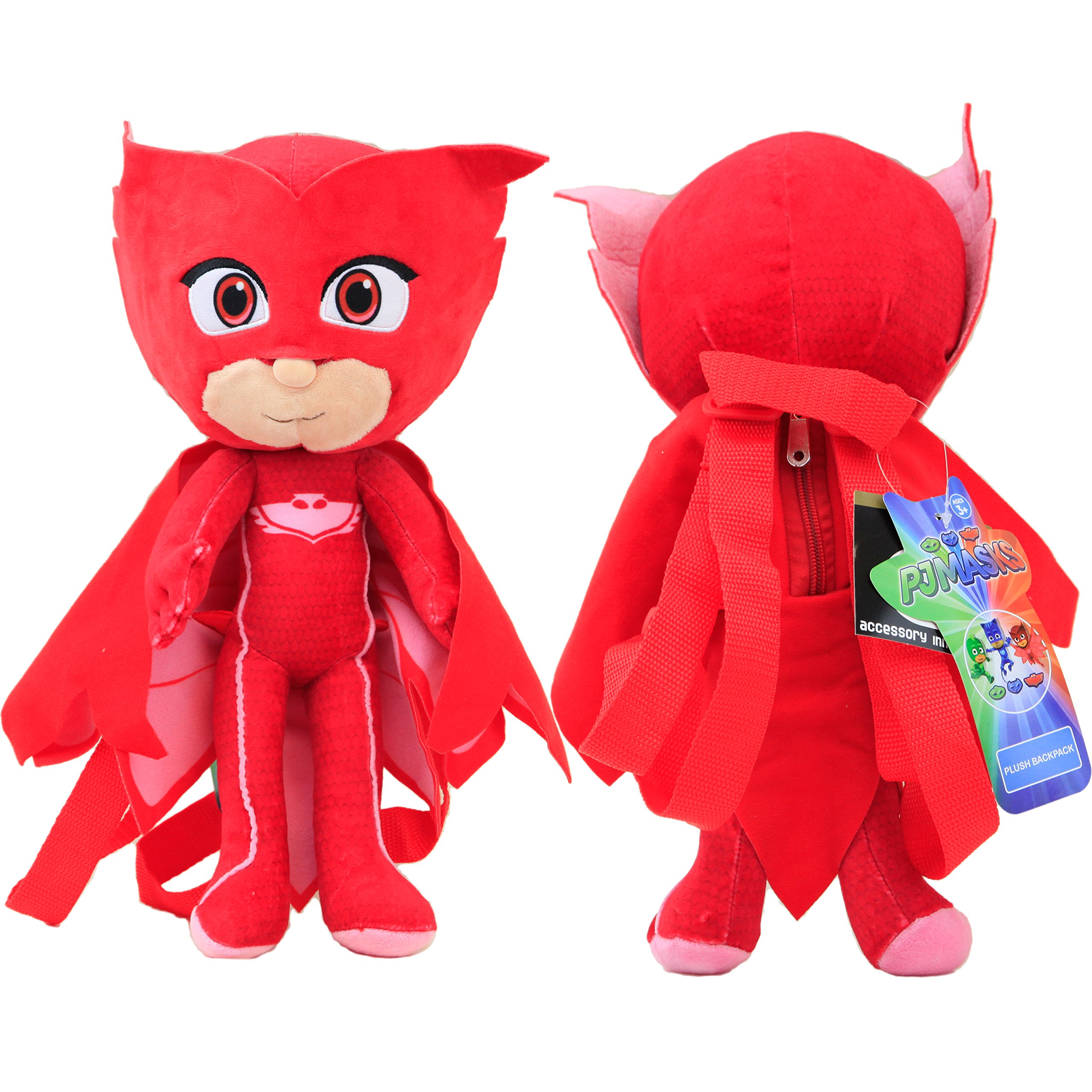 Disney 14" PJ Masks Stuffed Animals Backpack Plush Doll 1Pc Red Color NEW