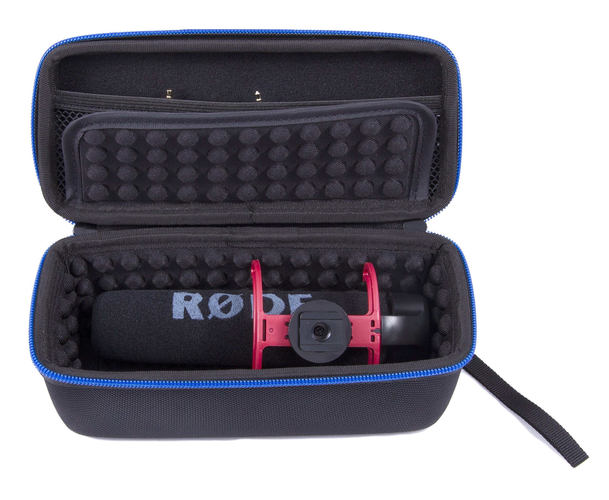 CASEMATIX Travel Case Compatible with Rode VideoMic Go Camera Microphone, 3.5mm Patch Cable and Accessories, Travel Case Only