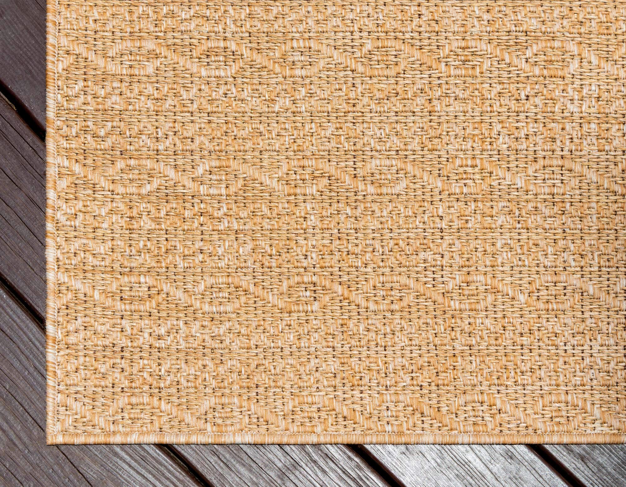 Unique Loom Outdoor Modern Collection Area Rug - Links (8' x 11' 4" Rectangle, Light Brown/ Brown)