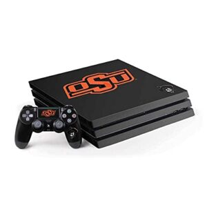 skinit decal gaming skin compatible with ps4 pro console and controller bundle - officially licensed college oklahoma state university design