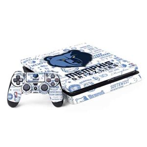 skinit decal gaming skin compatible with ps4 slim bundle - officially licensed nba memphis grizzlies historic blast design