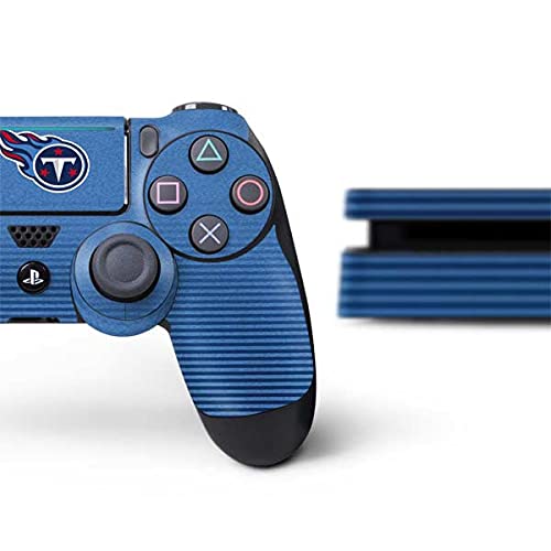 Skinit Decal Gaming Skin Compatible with PS4 Slim Bundle - Officially Licensed NFL Tennessee Titans Breakaway Design