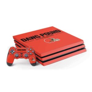 skinit decal gaming skin compatible with ps4 pro console and controller bundle - officially licensed nfl cleveland browns team motto design