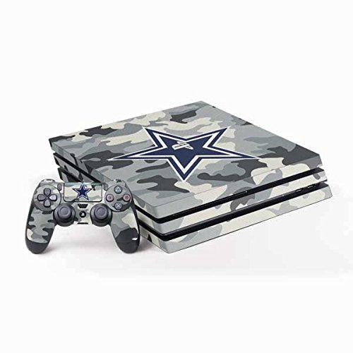 Skinit Decal Gaming Skin Compatible with PS4 Pro Console and Controller Bundle - Officially Licensed NFL Dallas Cowboys Camo Design