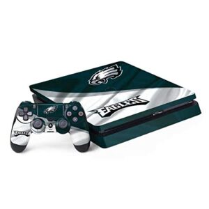 skinit decal gaming skin compatible with ps4 slim bundle - officially licensed nfl philadelphia eagles design