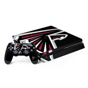 skinit decal gaming skin compatible with ps4 slim bundle - officially licensed nfl atlanta falcons large logo design