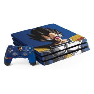 skinit decal gaming skin compatible with ps4 pro bundle - officially licensed dragon ball z vegeta portrait design