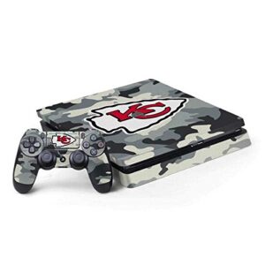 skinit decal gaming skin compatible with ps4 slim bundle - officially licensed nfl kansas city chiefs camo design