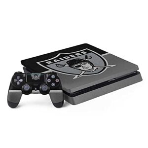 skinit decal gaming skin compatible with ps4 slim bundle - officially licensed nfl las vegas raiders vintage design