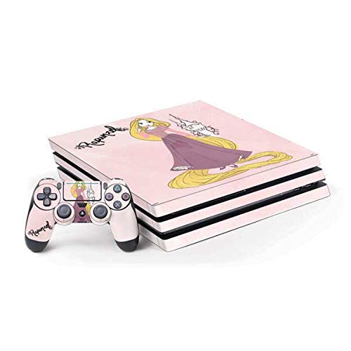 Skinit Decal Gaming Skin Compatible with PS4 Pro Bundle - Officially Licensed Disney Princess Rapunzel Art Design