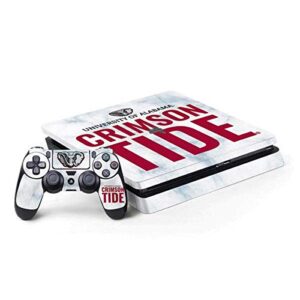 skinit decal gaming skin compatible with ps4 slim bundle - officially licensed college alabama crimson tide net design