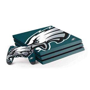 skinit decal gaming skin compatible with ps4 pro console and controller bundle - officially licensed nfl philadelphia eagles large logo design