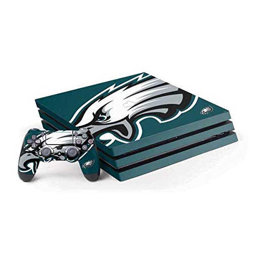 Skinit Decal Gaming Skin Compatible with PS4 Pro Console and Controller Bundle - Officially Licensed NFL Philadelphia Eagles Large Logo Design