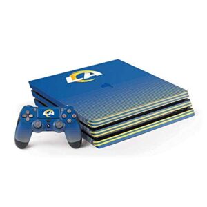 skinit decal gaming skin compatible with ps4 pro console and controller bundle - officially licensed nfl los angeles rams breakaway design