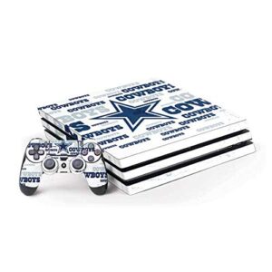 skinit decal gaming skin compatible with ps4 pro console and controller bundle - officially licensed nfl dallas cowboys blue blast design