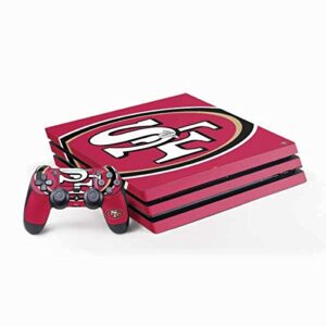 skinit decal gaming skin compatible with ps4 pro console and controller bundle - officially licensed nfl san francisco 49ers large logo design