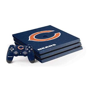 skinit decal gaming skin compatible with ps4 pro console and controller bundle - officially licensed nfl chicago bears distressed design