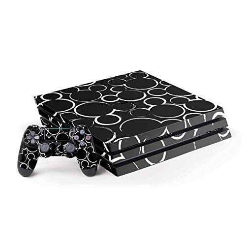 Skinit Decal Gaming Skin Compatible with PS4 Pro Bundle - Officially Licensed Disney Mickey Mouse Logo Pattern Design