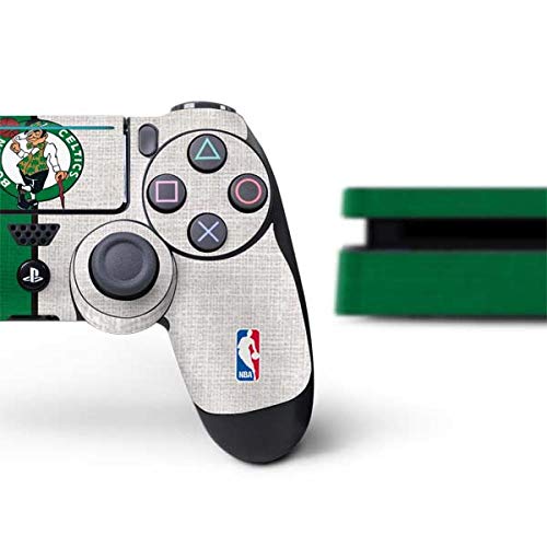 Skinit Decal Gaming Skin Compatible with PS4 Slim Bundle - Officially Licensed NBA Boston Celtics Canvas Design