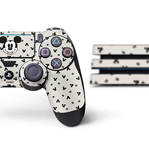 Skinit Decal Gaming Skin Compatible with PS4 Pro Bundle - Officially Licensed Disney Mickey Mouse Classic Design