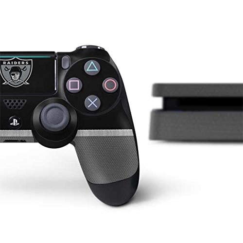 Skinit Decal Gaming Skin Compatible with PS4 Slim Bundle - Officially Licensed NFL Las Vegas Raiders Vintage Design