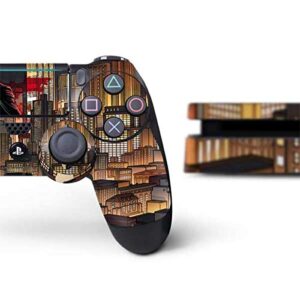 Skinit Decal Gaming Skin Compatible with PS4 Slim Bundle - Officially Licensed Warner Bros Batman in Gotham City Design