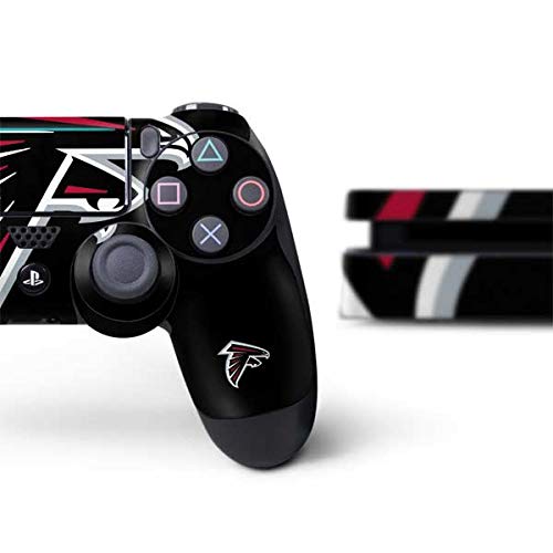 Skinit Decal Gaming Skin Compatible with PS4 Slim Bundle - Officially Licensed NFL Atlanta Falcons Large Logo Design