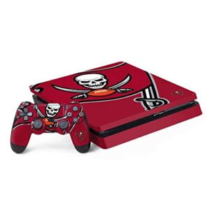 skinit decal gaming skin compatible with ps4 slim bundle - officially licensed nfl tampa bay buccaneers large logo design