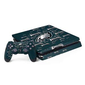 skinit decal gaming skin compatible with ps4 slim bundle - officially licensed nfl philadelphia eagles blast design