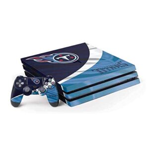 skinit decal gaming skin compatible with ps4 pro console and controller bundle - officially licensed nfl tennessee titans design