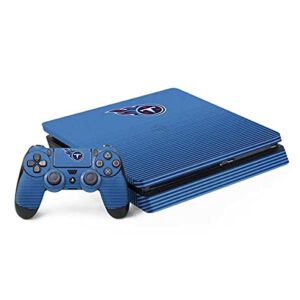 skinit decal gaming skin compatible with ps4 slim bundle - officially licensed nfl tennessee titans breakaway design