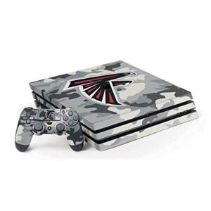 skinit decal gaming skin compatible with ps4 pro console and controller bundle - officially licensed nfl atlanta falcons camo design