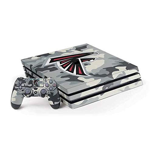 Skinit Decal Gaming Skin Compatible with PS4 Pro Console and Controller Bundle - Officially Licensed NFL Atlanta Falcons Camo Design