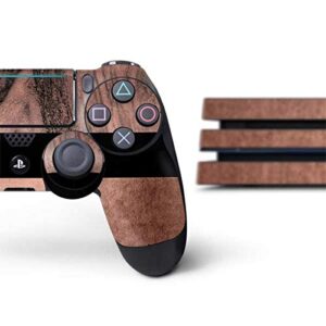 Skinit Decal Gaming Skin Compatible with PS4 Pro Console and Controller Bundle - Originally Designed Rose Gold and Black Marble Design