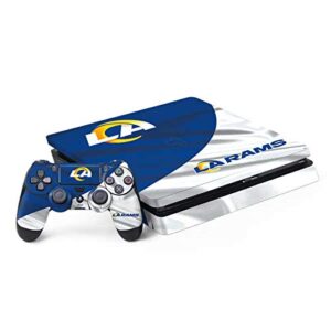 skinit decal gaming skin compatible with ps4 slim bundle - officially licensed nfl los angeles rams flag design