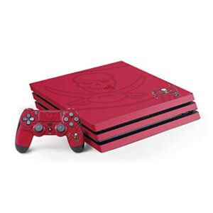 skinit decal gaming skin compatible with ps4 pro console and controller bundle - officially licensed nfl tampa bay buccaneers double vision design