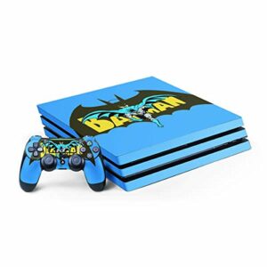 skinit decal gaming skin compatible with ps4 pro console and controller bundle - officially licensed warner bros batman vintage design