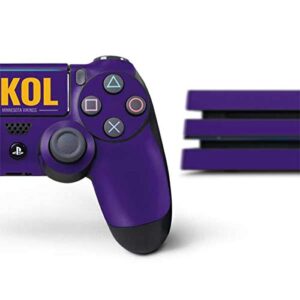 Skinit Decal Gaming Skin Compatible with PS4 Pro Console and Controller Bundle - Officially Licensed NFL Minnesota Vikings Team Motto Design