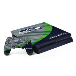 skinit decal gaming skin compatible with ps4 slim bundle - officially licensed nfl seattle seahawks design