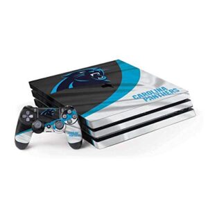 skinit decal gaming skin compatible with ps4 pro console and controller bundle - officially licensed nfl carolina panthers design